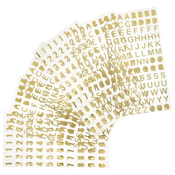 Gold Stickers Numbers