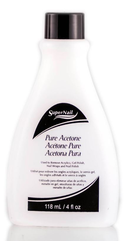 Super Nail Pure Acetone 31465 - 4 oz - Pack of 3 with Sleek Comb ...