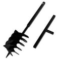vidaXL Garden Auger Planting Auger Drill Bit with Double Spirals Steel ...