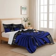 Bohemian Blue Floral 3 Piece Quilt Bedding Set with 2 Pillow Shams ...