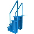 Aqua Select Anti-Slip Pool Steps with Safety Ladder & Deck Attachment ...