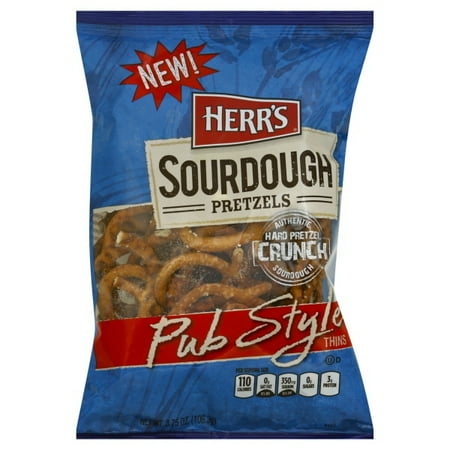 Herr's Pub Style Thin Sourdough Pretzels, 3.75 Oz. - Walmart.com