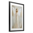 Divine White Robe Angel Black Framed Print Under Glass, design by Petal ...