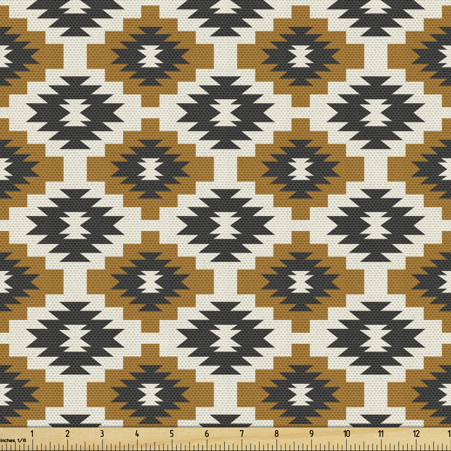 Ethnic Upholstery Fabric by the Yard, Orient Aztec Pattern Ornamental ...