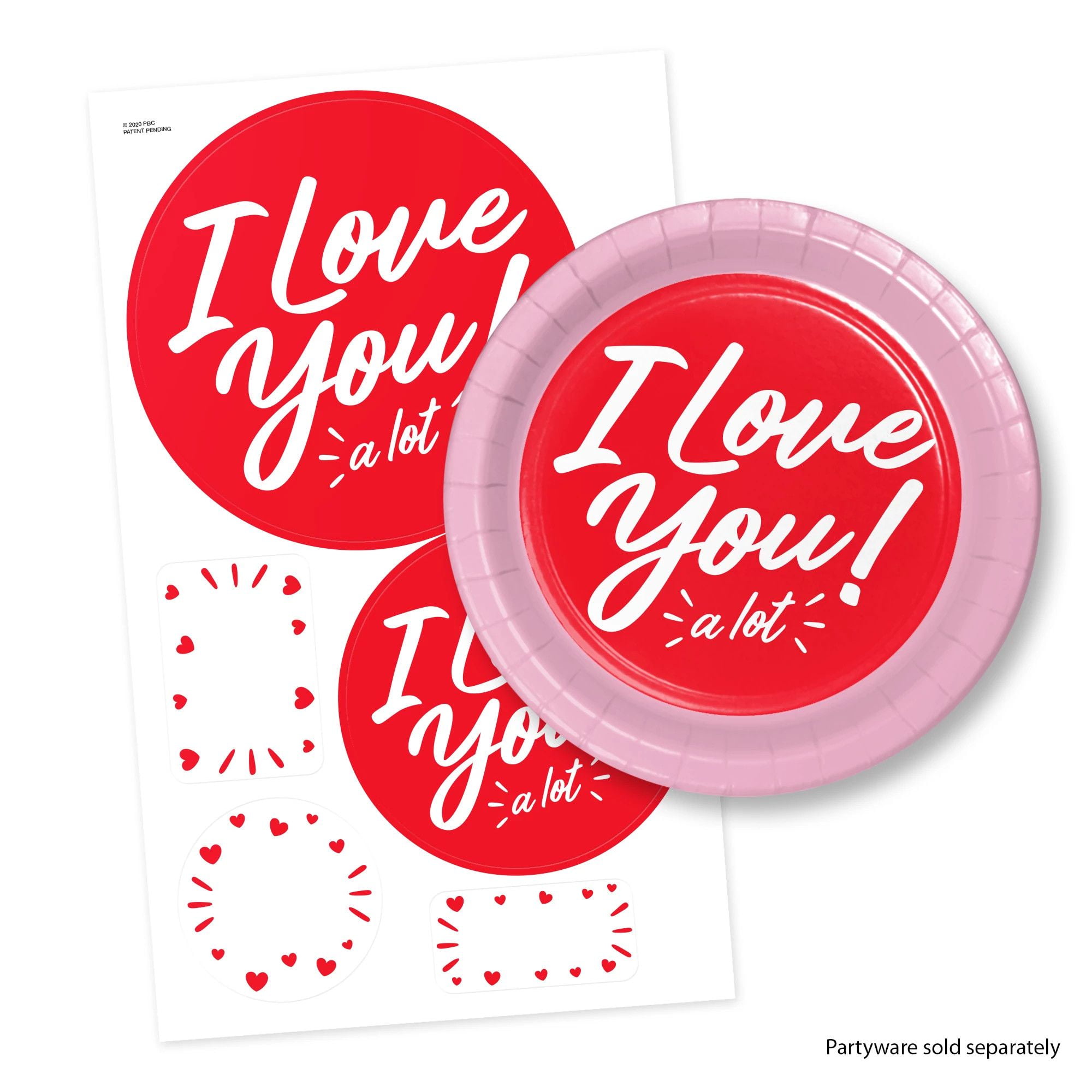 Craft Supplies & Tools I heart YOU sticker sheet Paper, Party & Kids ...