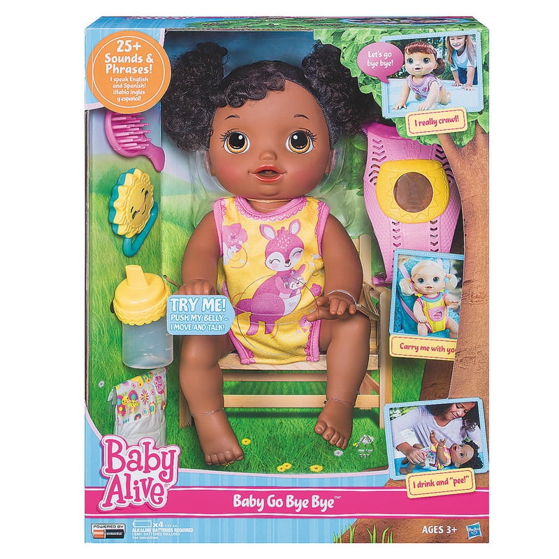 Baby Alive Baby Go Bye Bye-Black Hair - Walmart.com - Walmart.com Baby Alive Baby Go Bye Bye-Black Hair - Walmart.com - Walmart.com