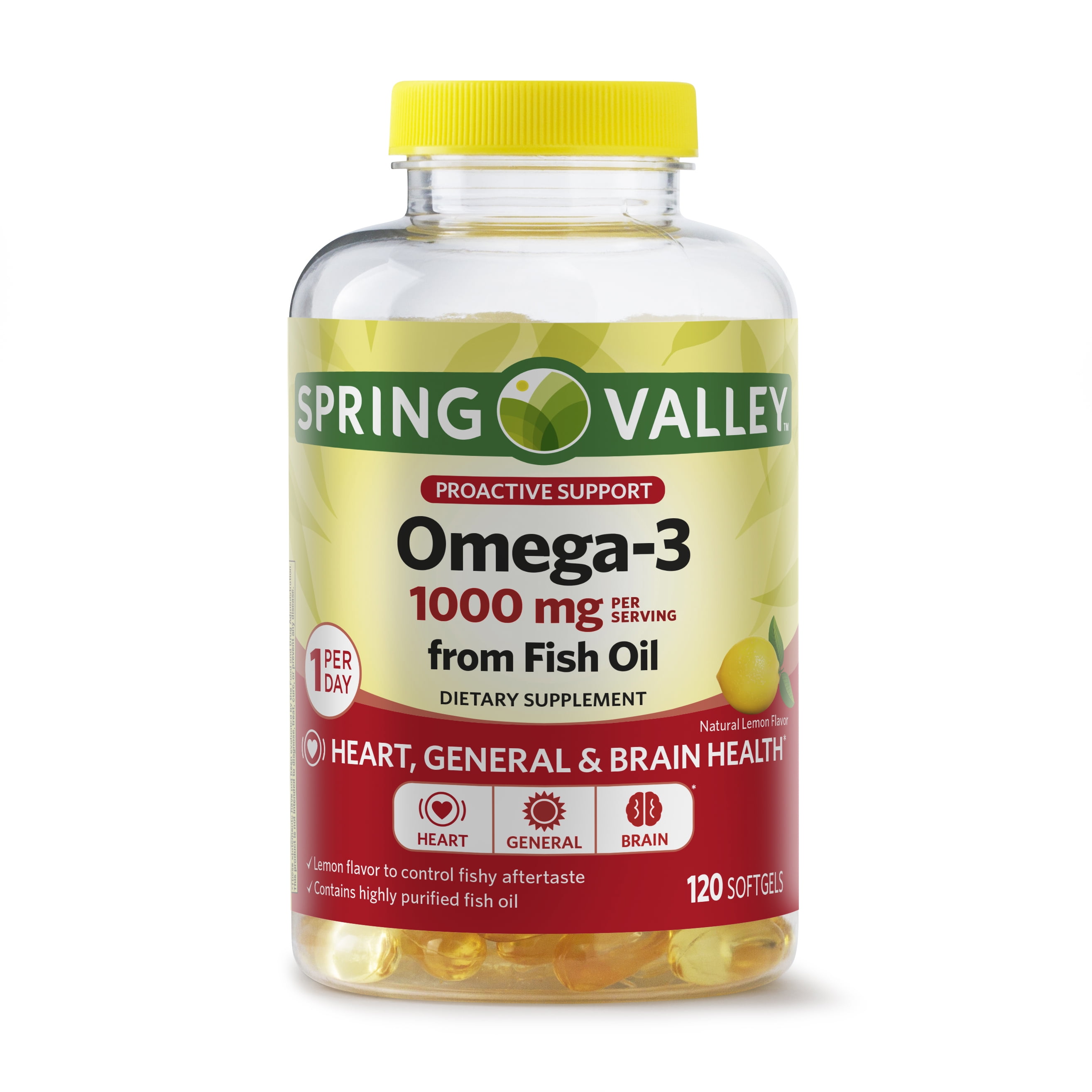 Spring Valley 1000mg, 120 ct Omega-3 Softgels from Fish Oil – BrickSeek