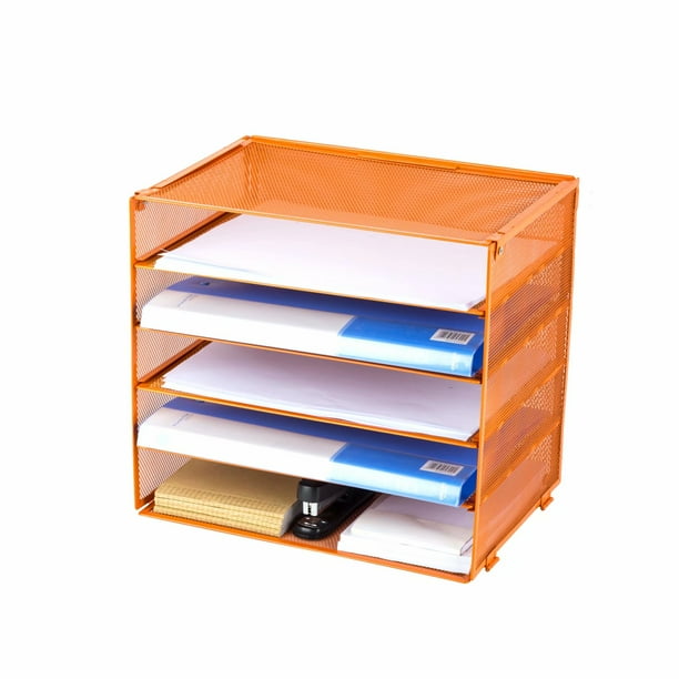 HGMart Mesh Desktop File Organizer - 5 Tier Letter Tray for Organizing ...