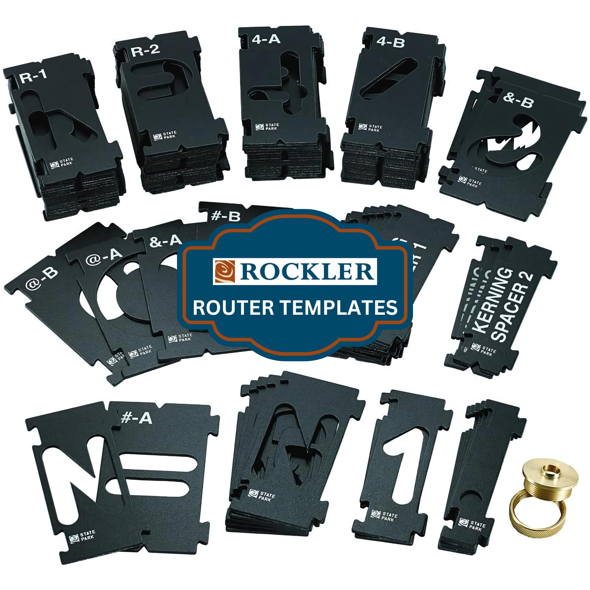 Rockler Interlock Signmaker's Templates, State Park Font Kit, 2-1/4 ...