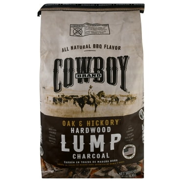 Cowboy 15 Pound Oak & Hickory Lump Charcoal - Walmart Business Supplies