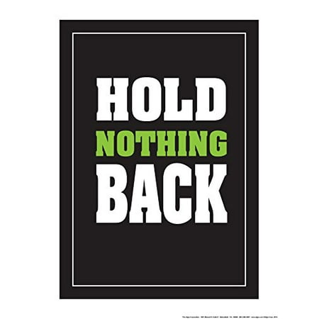 Fitnus Chart Series Hold Nothing Back 18" X 24" Poster (Green/White ...