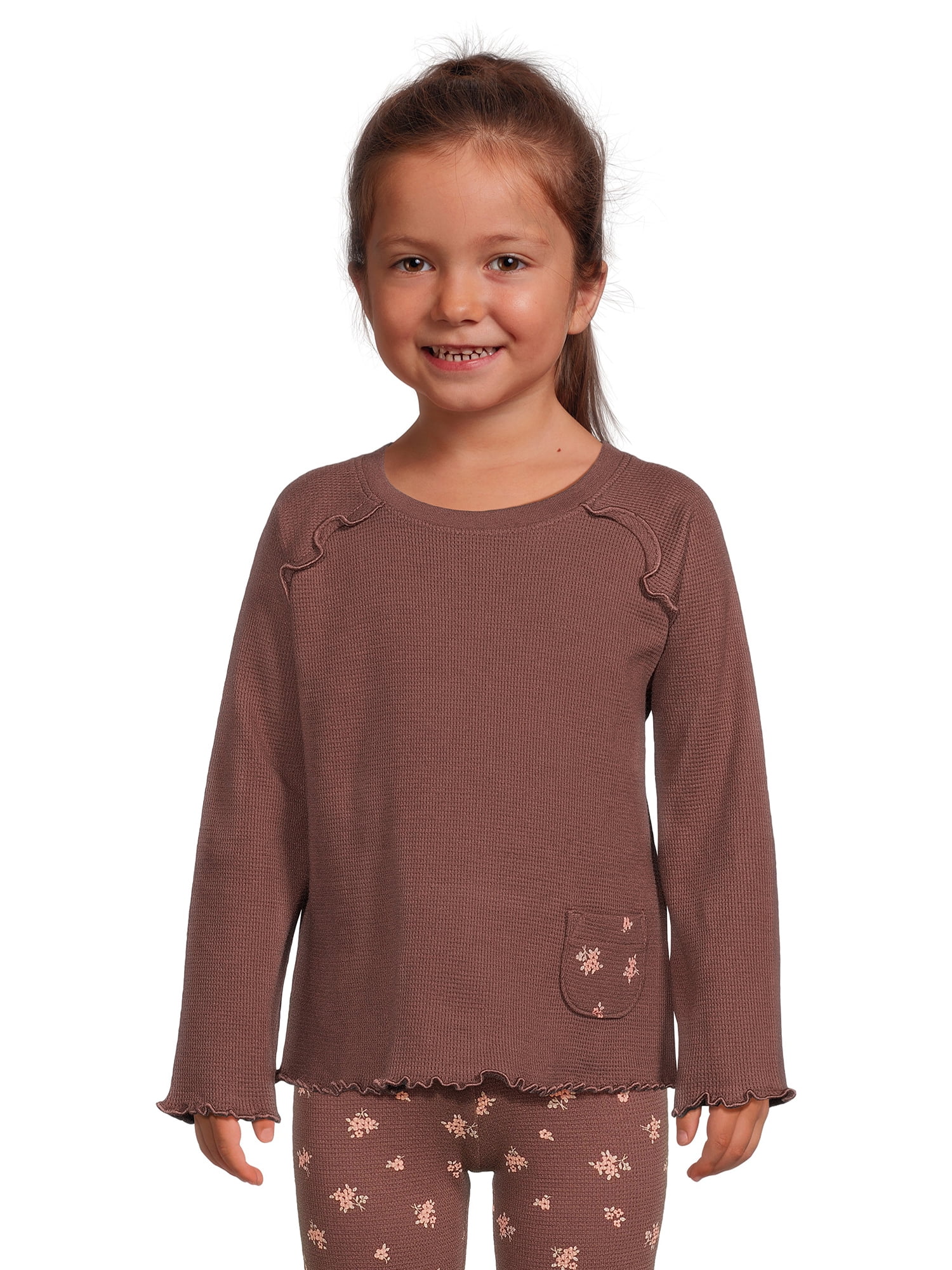 easy-peasy Toddler Girl Long Sleeve Pocket T-Shirt, Sizes 12 Months-5T ...