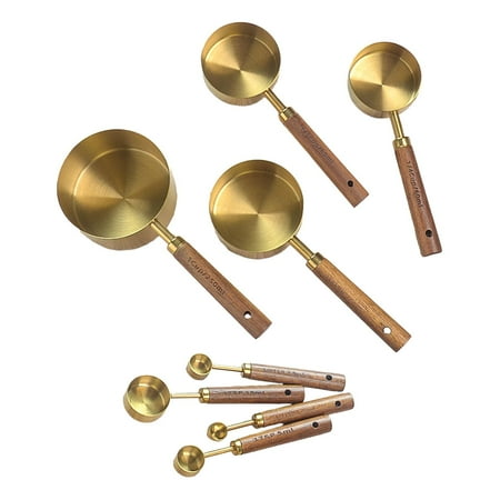 GROWTH TANK 8 Pieces Measuring Cups Spoons Set Cooking Baking Measuring ...