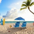 BOSSIN Backpack Beach Chair with Umbrella for Adults, Folding Heavy ...
