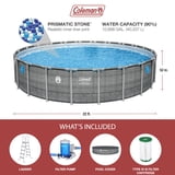 Coleman Power Steel Round Frame Above Ground Pool Set for Kids and ...