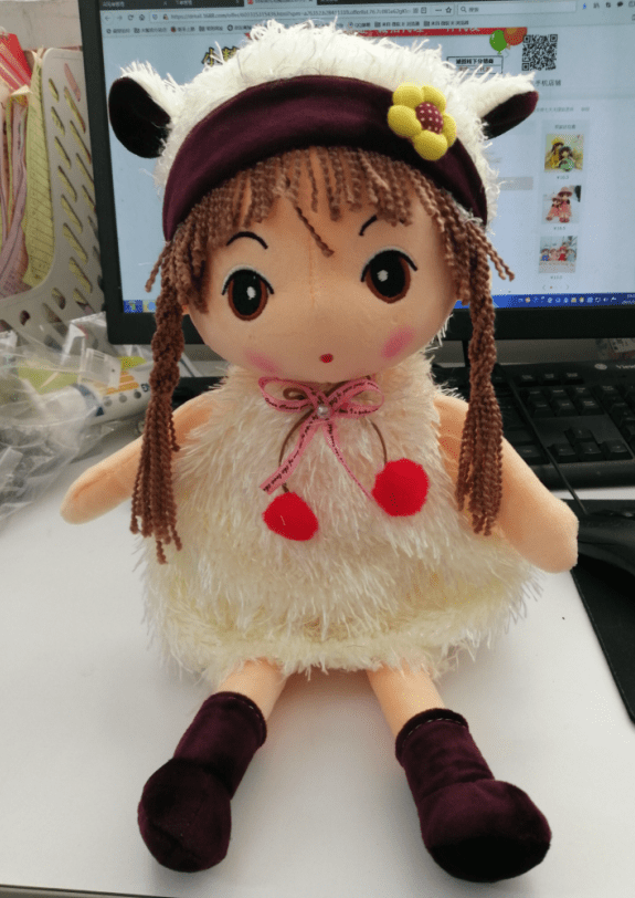 Surakey Little Girl Rag Doll Lovely Doll Doll Toy White Sheep 45cm ...