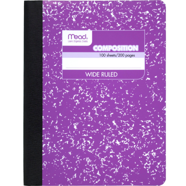 Mead Composition Notebook, Wide Ruled, 100 Sheets, 6 Pack (09910 ...