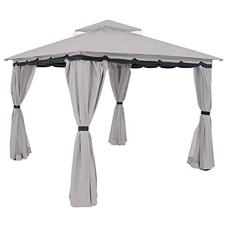 Sunnydaze Soft Top Patio Gazebo - 10x10 Foot Rectangle Outdoor Gazebo ...