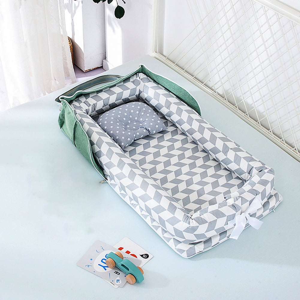 Portable Baby Bed For Boys Girls Travel Bed Foldable Infant Cotton Crib
