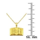 US GOLD Handcrafted 10kt Gold Bible Charm Pendant - Walmart.com