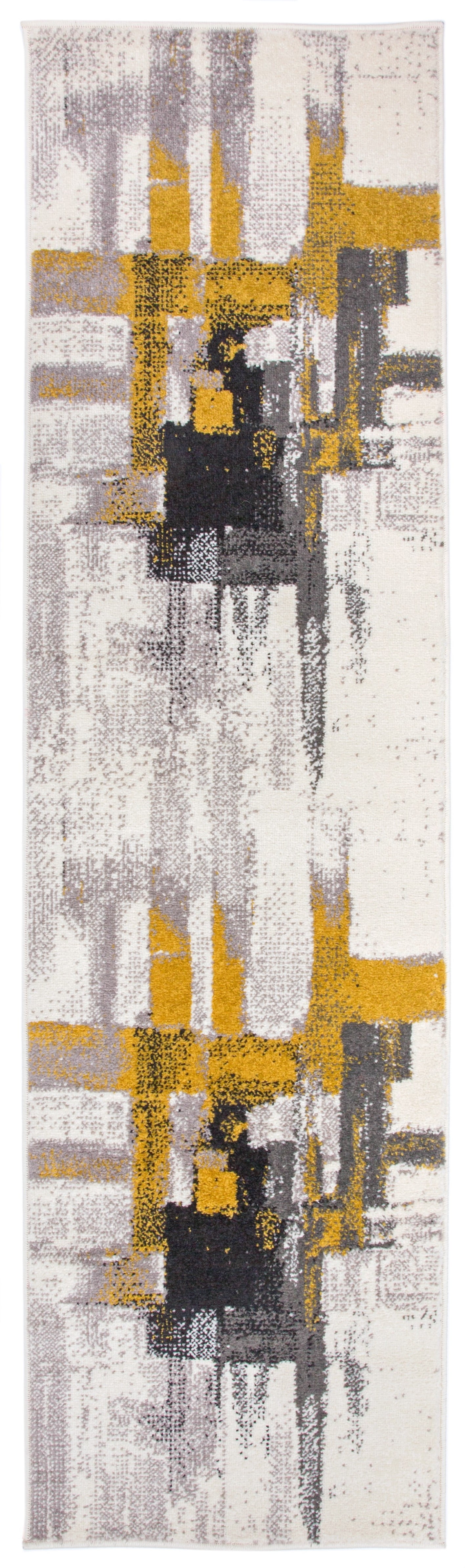 Rugshop Contemporary Modern Abstract Runner Rug 2' x 7' Gold | Walmart ...