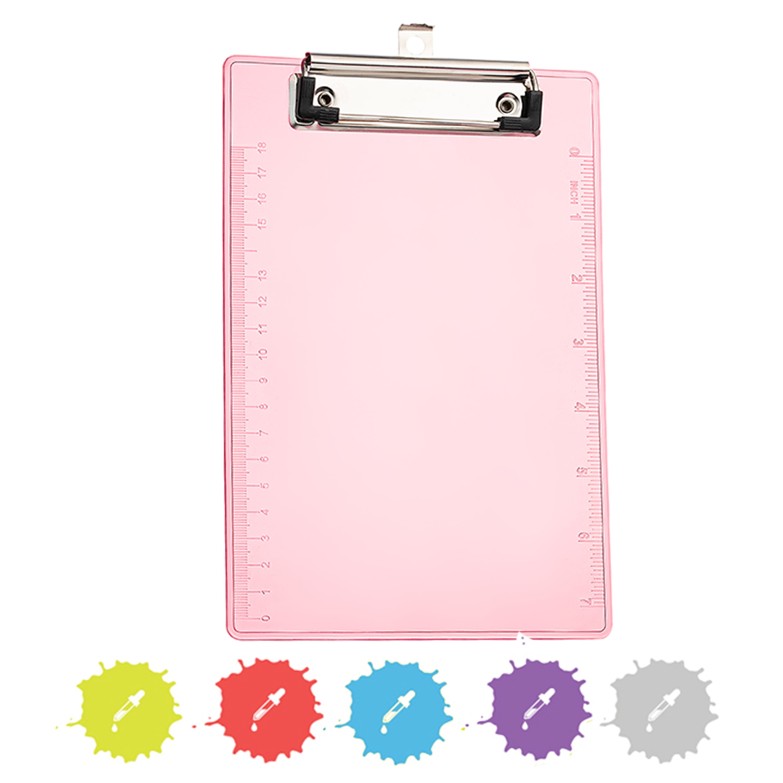 Enday Memo Clipboard with Ruler Heavy Duty Plastic Clipboards for ...