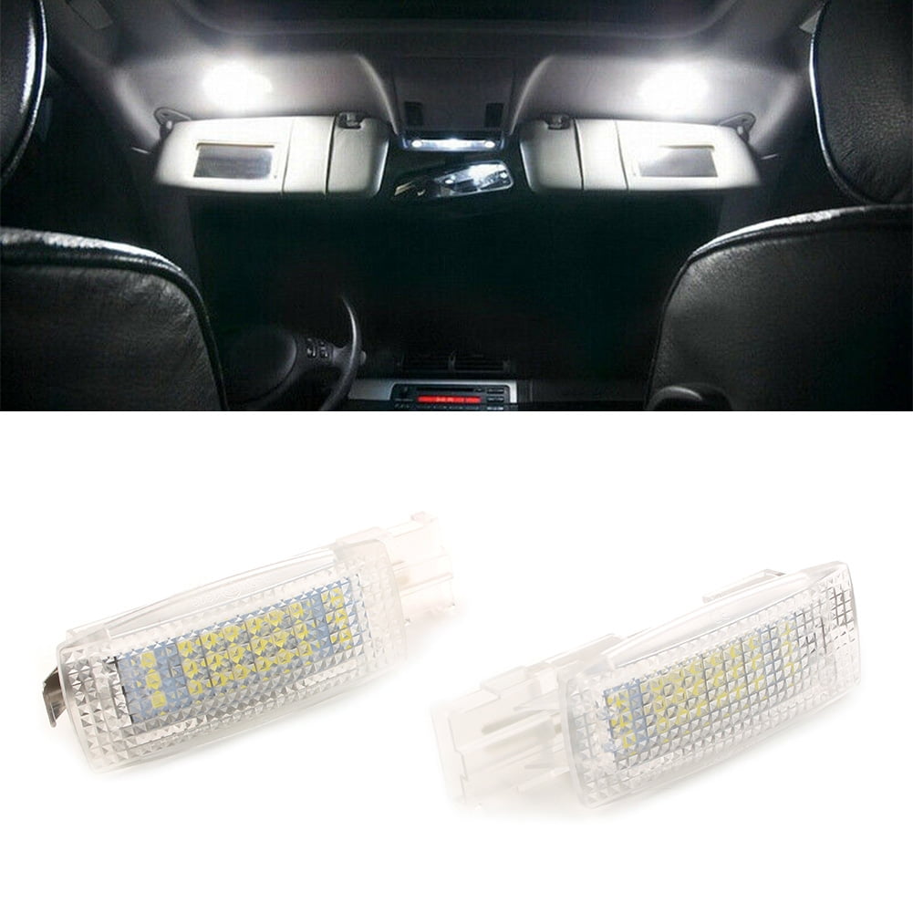 BFY 2Pcs Car Interior Visor Vanity Mirror Lamp LED Light For VW Golf ...