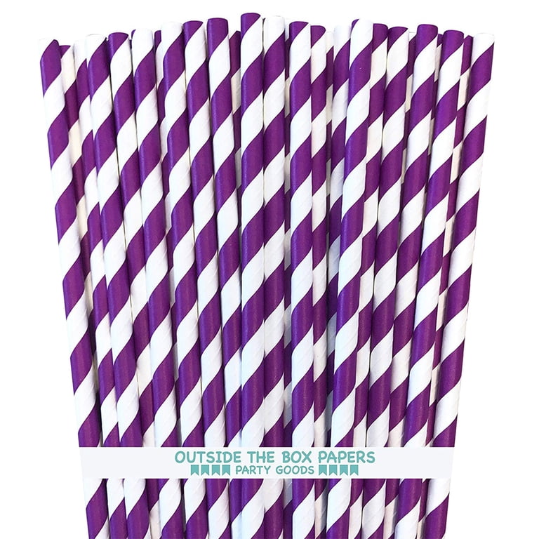 Purple Paper Straws