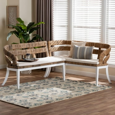 bali & pari Tamara Boho Dining Nook Bench Set, 2-Piece, Light Honey ...