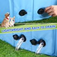 63" Large Dog Pool with Sprinkler, 2-in-1 Foldable Swimming Pool Non ...