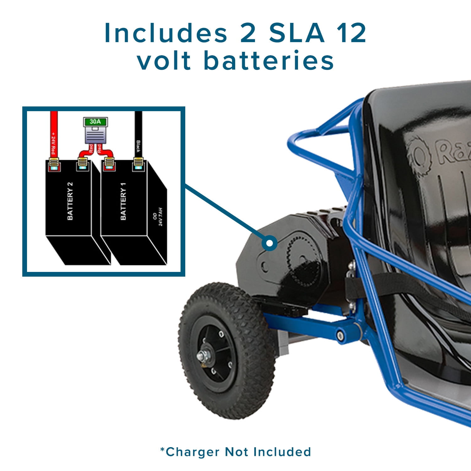 4 Wheeler AlveyTech 24 Volt Battery Pack (7 Ah With Harness) - For The ...