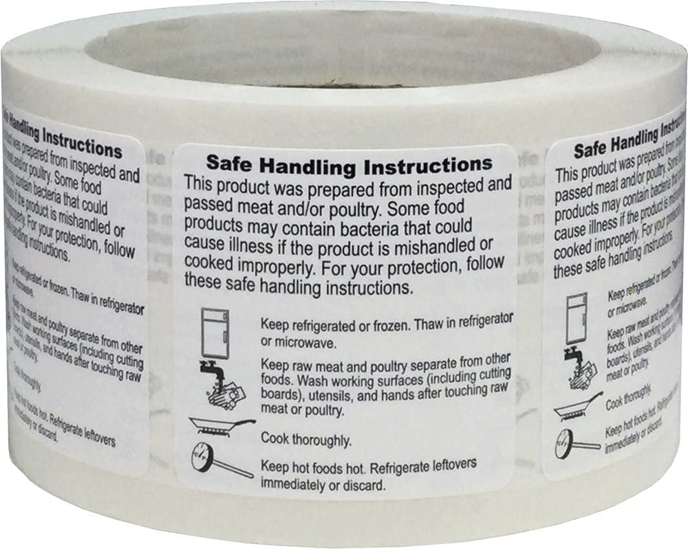 Safe Handling Instruction Labels for Food Rotation | 2 x 2" Inch | 500 ...