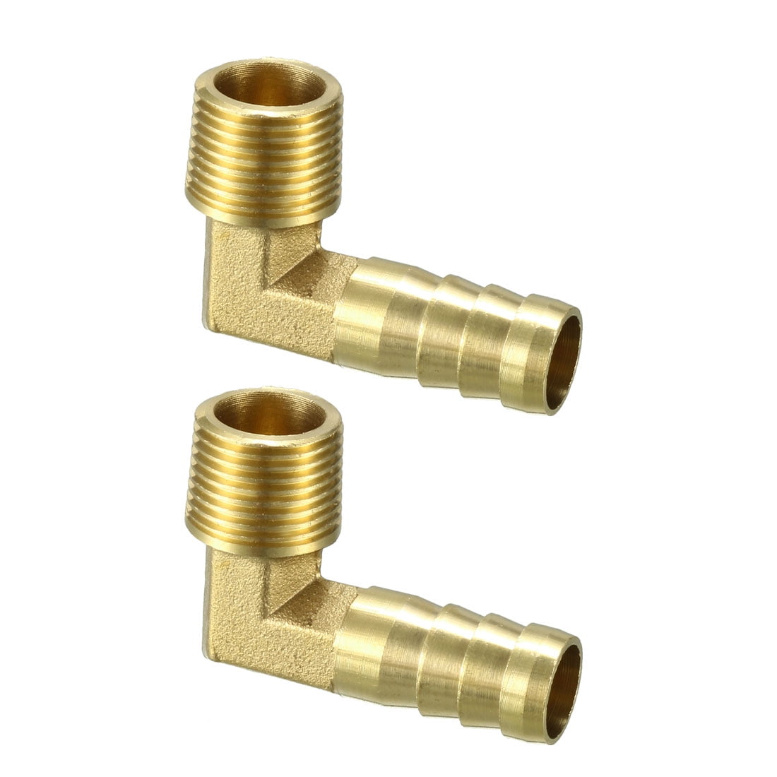 Brass Barb Hose Fitting 90 Degree Elbow 12mm Barbed x 3/8 PT Male Pipe 2pcs | Walmart Canada