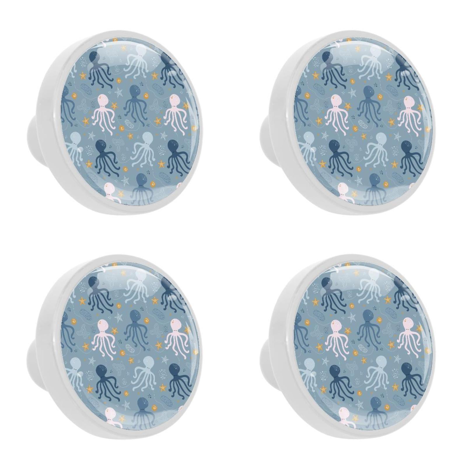 4 Pcs Octopus Knobs for Kitchen Cabinet Cupboard Dresser Bookcase ...