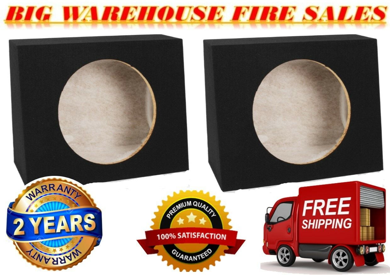 2 NEW Single 12" Reg Cab Truck Subwoofer Sealed Enclosure Stereo Bass ...