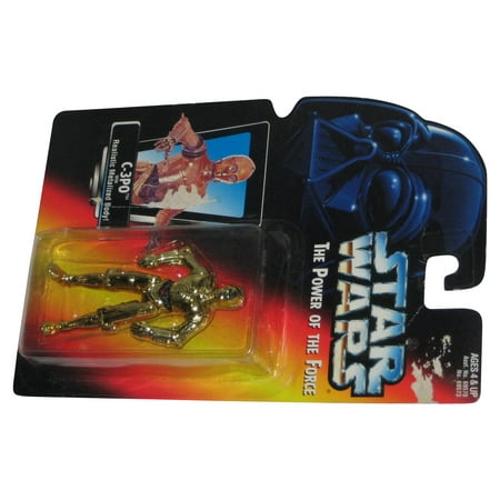 Star Wars Power of Force (1995) C-3PO Realistic Metalized Body Red Card ...