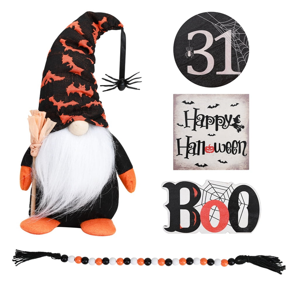 Halloween Decor - Halloween Decorations - Boo Happy Halloween Wooden ...