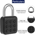2 Pack Combination Lock - 6 Digit Password Locker Lock, Aluminum Alloy ...