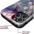 Case Compatible with iPhone 12 Pro Max, Purple Lotus with Glass Texture ...