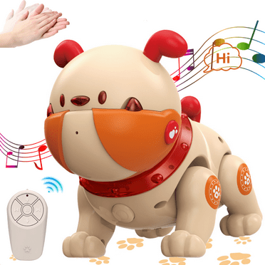 Kid Labsters Beige Moving Puppy Toy - Barking, Walking with Remote ...