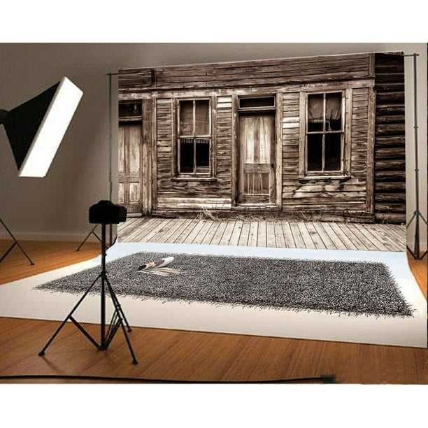 GreenDecor Polyester Fabric Vintage House Backdrop 7x5ft Photography ...