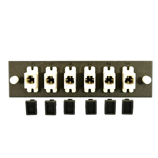 Leviton 5F100-6MC OPT-X Fiber Adapter Plate With 12 Fiber Optic MT-RJ ...