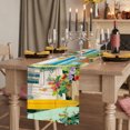 Coastal Beach Burlap Cotton Table Runner 13x90 Inches Long, Surfboard ...