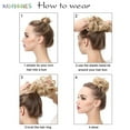 BadPiggies 2PCS Natural Messy Hair Bun Updo Extensions Wrap Curly Hair ...