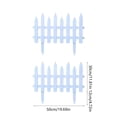 White Plastic Garden Fence Lawn Flower Bed Border Edging Decorative ...