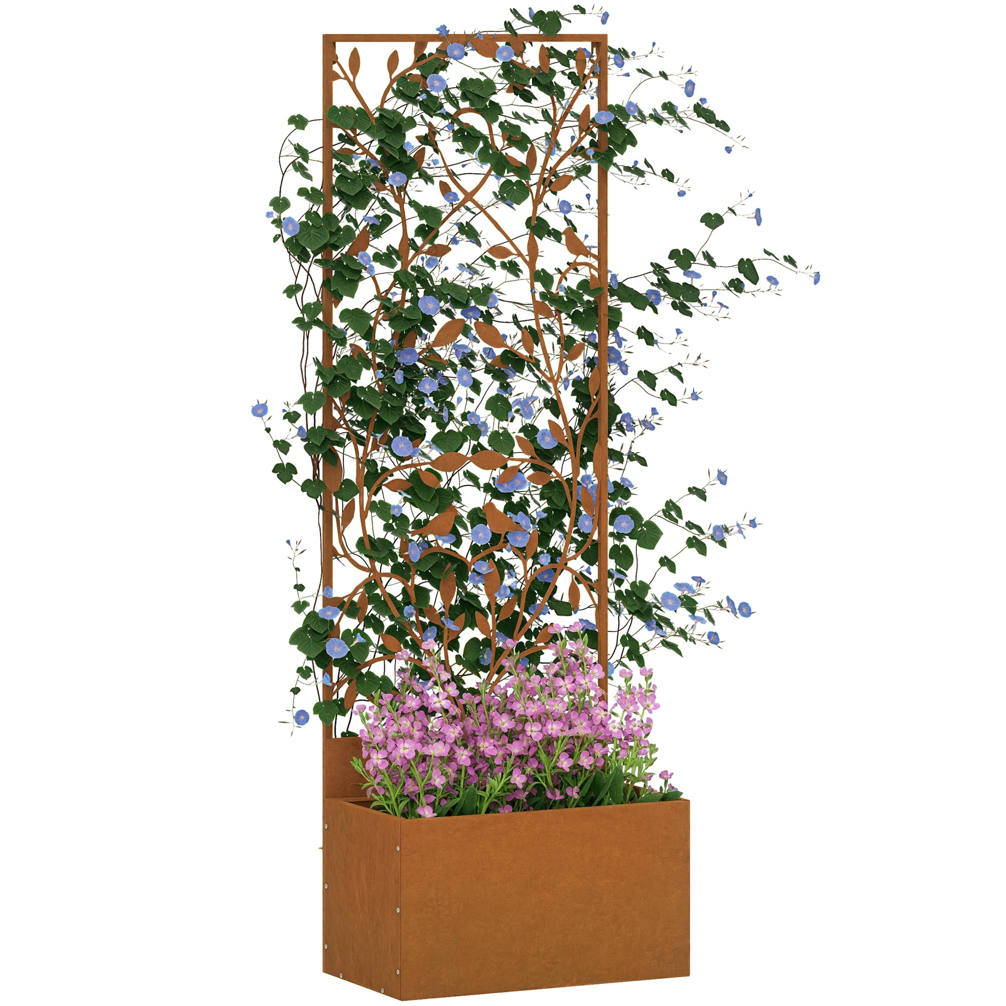 Click here for Outsunny Raised Garden Bed With Outdoor Privacy Sc... prices