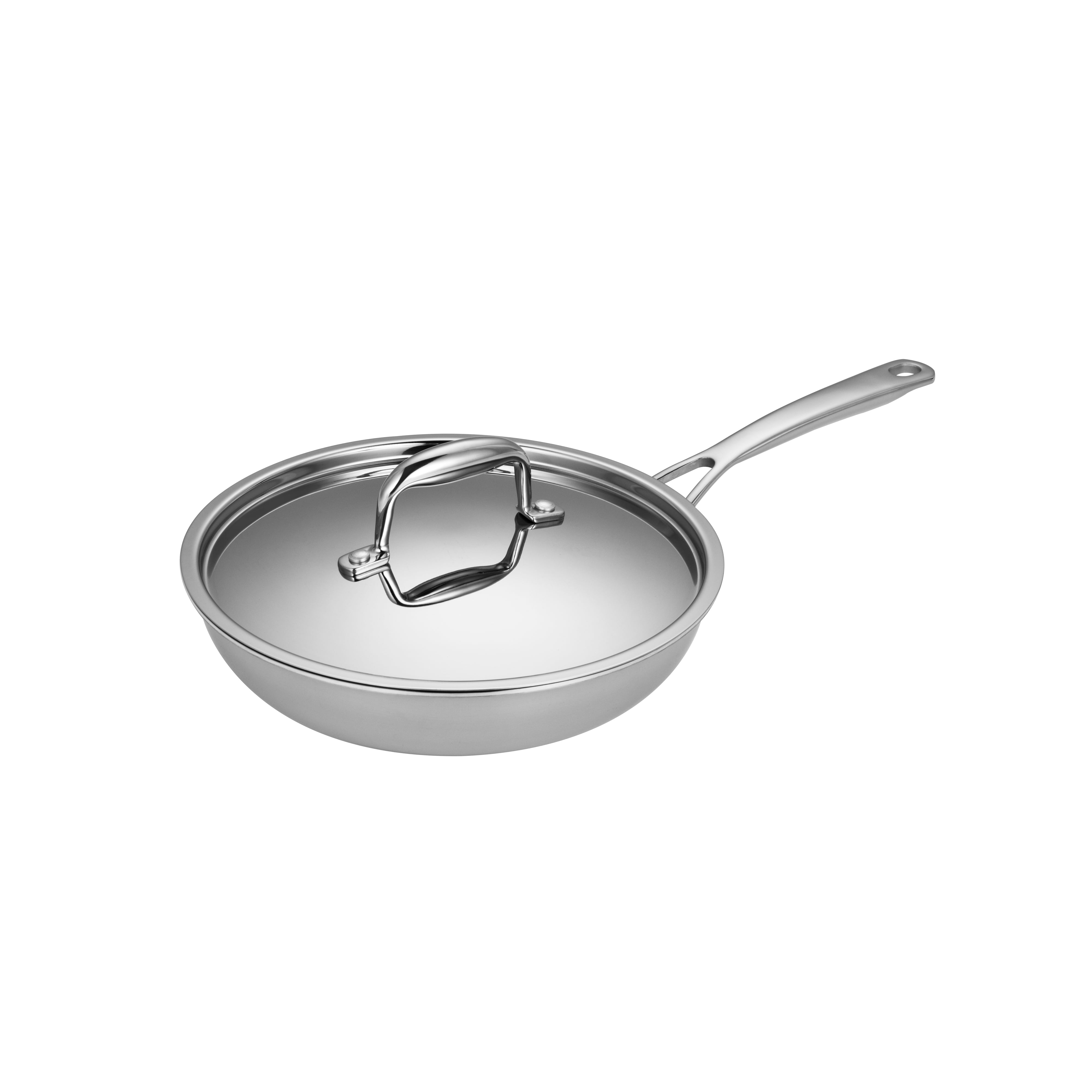 Innovaze 8 Inch Triple-Ply Stainless Steel Fry Pan with Lid - Walmart.com