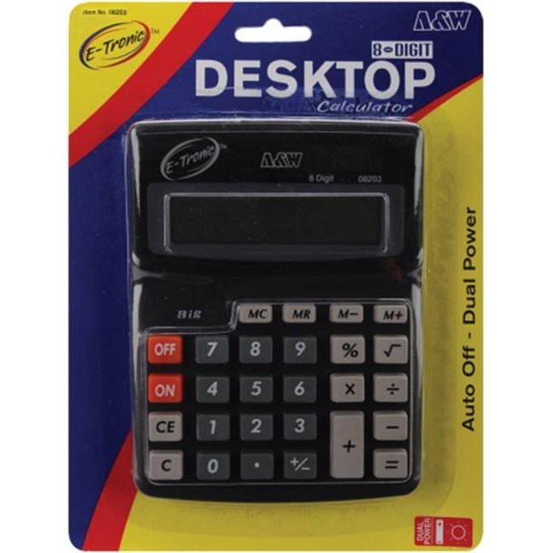 Desktop 8-Digit Calculator, 7.5" x 5.75", Dual Power - Walmart.com ...