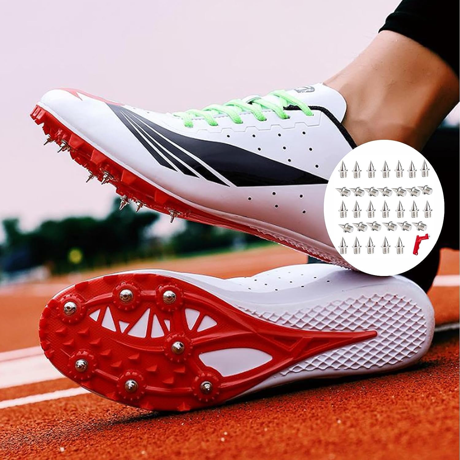 Running Spikes Shoes Track Spikes 100 Pcs Replacement Nails Spikes With ...