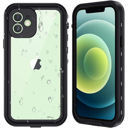 Ruky iPhone 12 Waterproof Case, Built-in Screen Protector IP68 ...